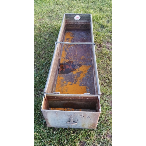 Galvanised riveted trough 6ft