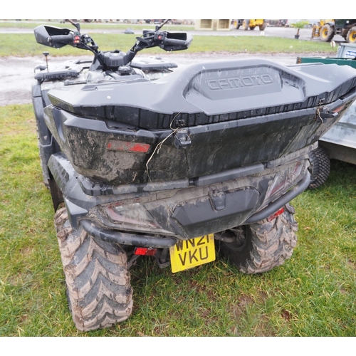 CF Moto quad 625cc. Runs and drives. WN21 BKU. Key in office