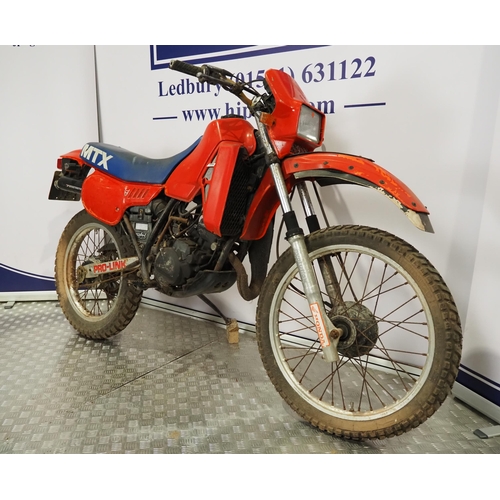 Honda MTX 125 motorcycle. 125cc Engine runs but has been dry stored for ...