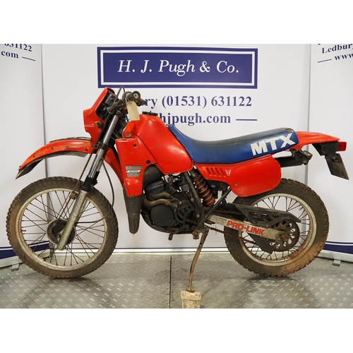 Honda MTX 125 motorcycle. 125cc Engine runs but has been dry stored for ...