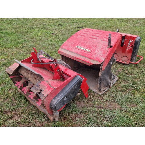 Countax powered sweeper, collector and scarifier attachment