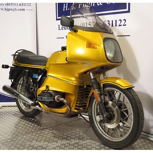 BMW R100RS motorcycle. 1978. 980cc Frame No. 6089066 Engine No. 6089066 ...