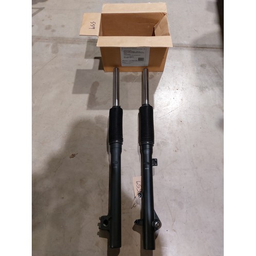 Motorcycle forks 37mm, NOS and 12v horns, NOS - 10