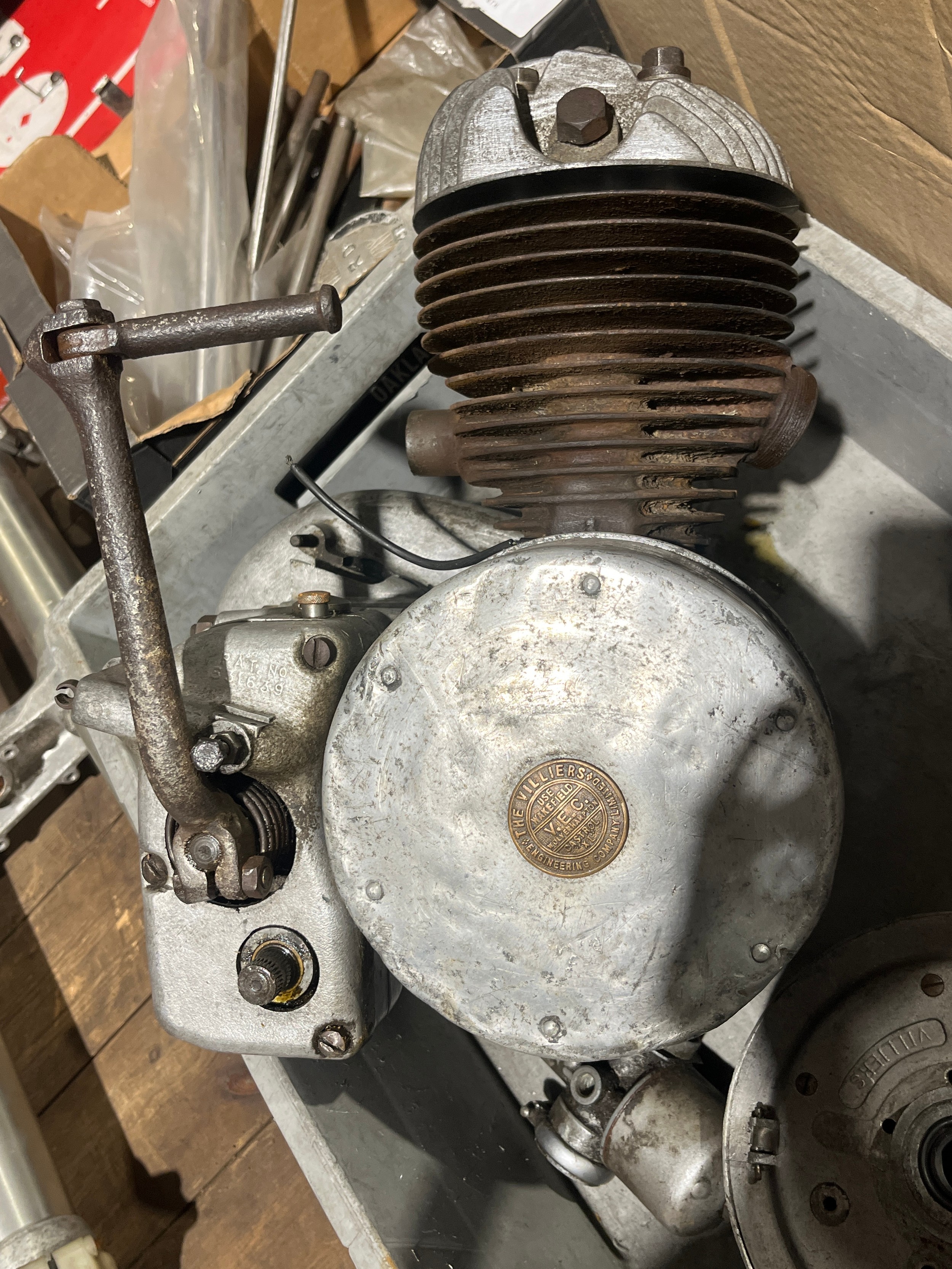 Villiers motorcycle engine parts. Engine No. 230A67371D