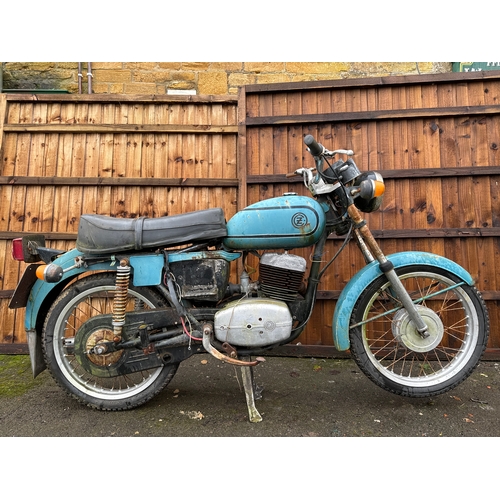 CZ motorcycle project. Reg. PFK 899R.