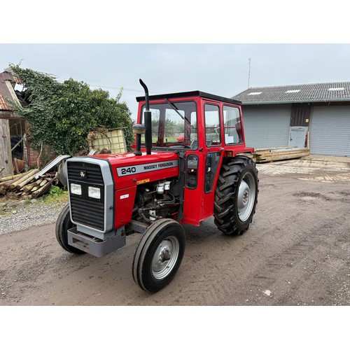 Massey Ferguson 240 tractor. Showing 154 genuine hours from new