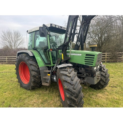 Fendt 510C tractor. C/w Trimma 340 loader, Euro headstock and grab ...