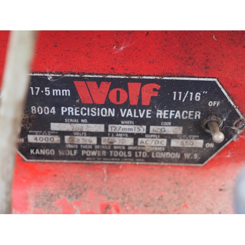 Wolf valve refacing machine
