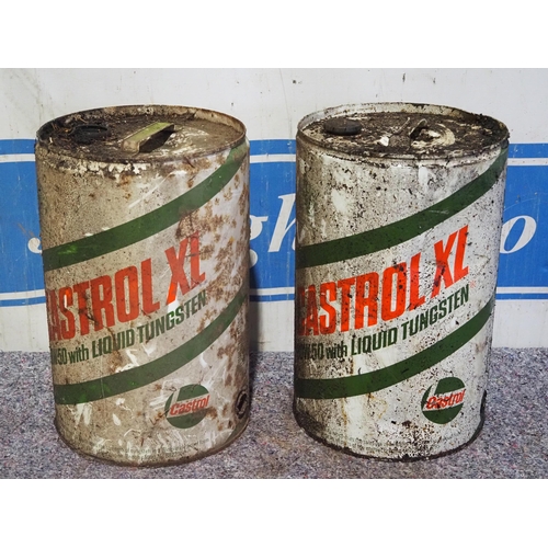Castrol XL 5 gallon oil cans - 2