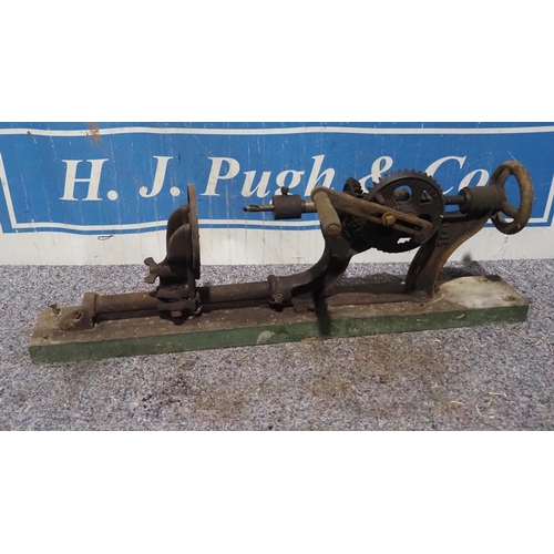 Large vintage upright hand drill