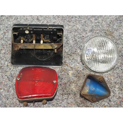 Ford 3000 sealed beam headlight, tail light and 4600 lamp bulb holder