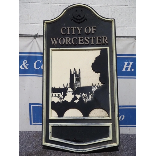 City of Worcester welcome sign 60" x 30"