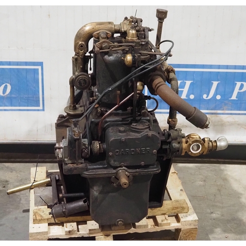Gardner 2BCR marine engine. 1929. Rebuilt BTH magneto. Engine No. 28254 ...