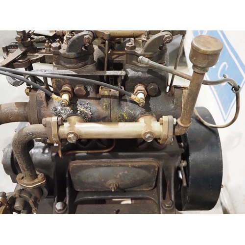 Gardner 2BCR marine engine. 1929. Rebuilt BTH magneto. Engine No. 28254 ...