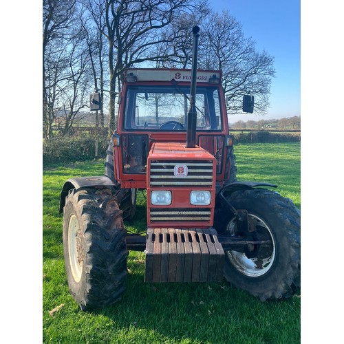 Fiat 100-90 DT tractor. In daily use. C/w front weights and 1 assistor ...