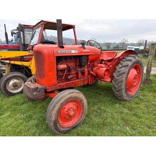 Nuffield 342 tractor. Good runner. Tyres 90%. Front weight. No docs