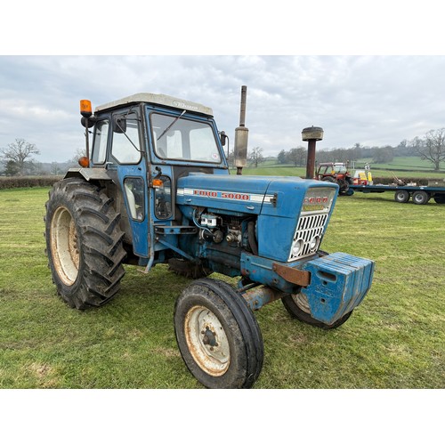Ford 5000 tractor. C/w front weights, pick up hitch, Sekura cab and ...