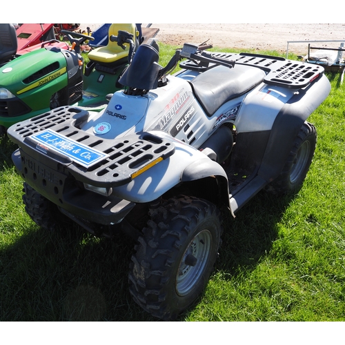Polaris 330 HDS Magnum 4x4 quad. Key in office