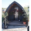 Wishbone glamping pod 18ft with covered veranda, UPVc door and window ...