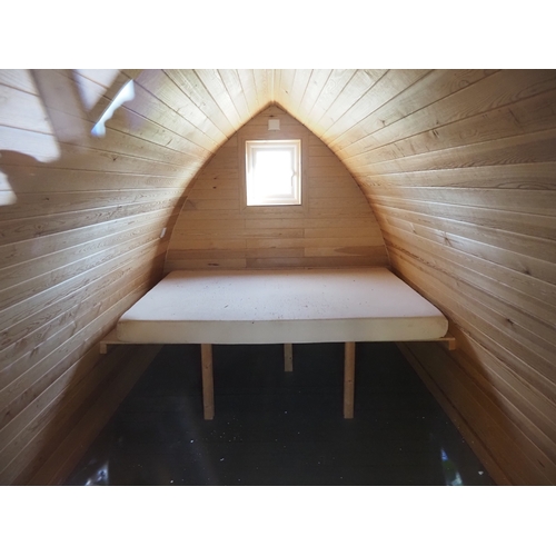 Wishbone glamping pod 18ft with covered veranda, UPVc door and window ...