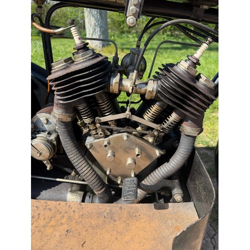 Veteran Lea-Francis 3¼hp V twin motorcycle. 1914. 324cc. Frame No ...