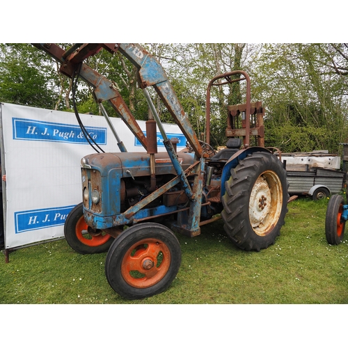 Fordson Super Major tractor. Runs and drives. C/w front end loader and ...