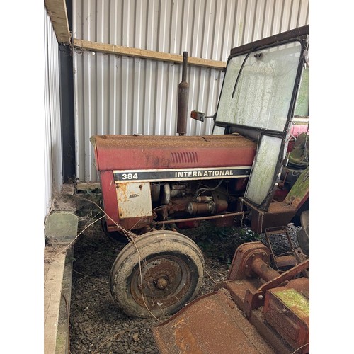 International 384 tractor, 1978. Supplied to the farm as new. Runs. Reg ...