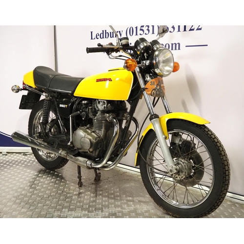 Honda CJ250T motorcycle. 1977. 249cc Frame No. CB250T-2010320 Engine No ...