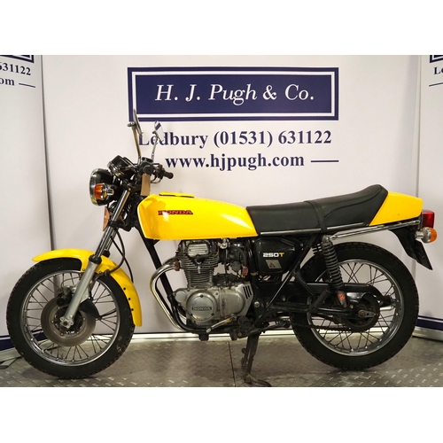 Honda CJ250T motorcycle. 1977. 249cc Frame No. CB250T-2010320 Engine No ...