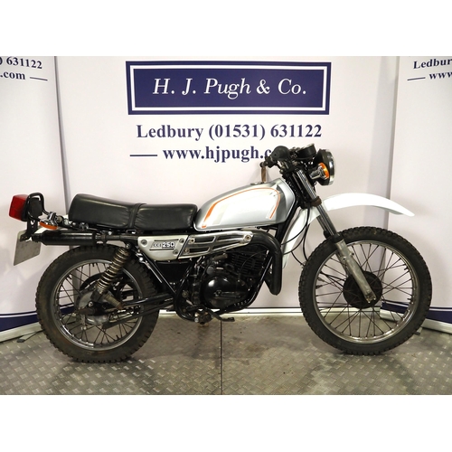 Suzuki TS250 motorcycle. 1978. 246cc Frame No. TS250 23663 Engine No ...
