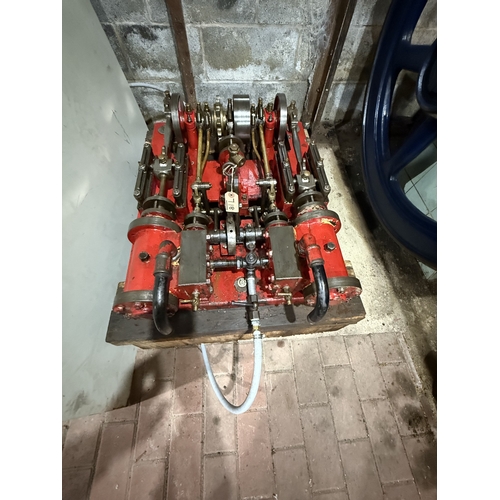 Early steam automobile engine. Reversible duplex cylinders 2½" x 4 ...