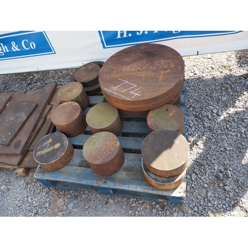 Quantity of steel round billets