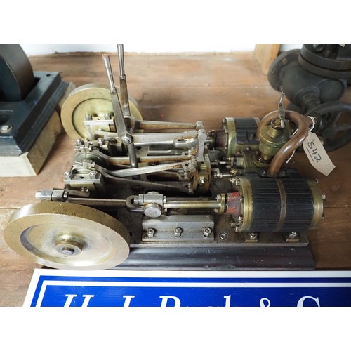 Extremely rare engine, a working miniature of a steam paddle boat ...