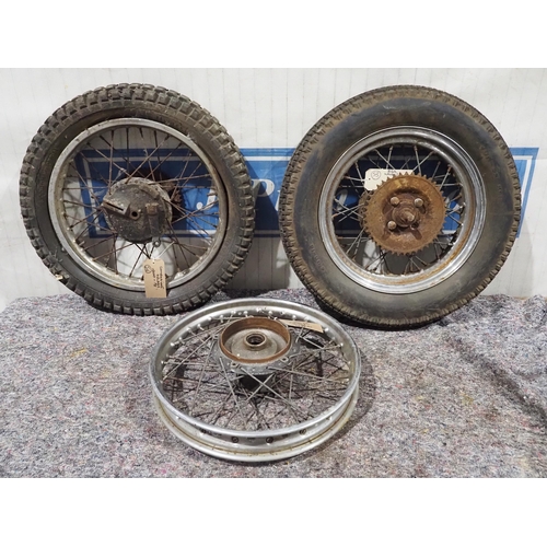 BSA wheel and hub and competition wheels with hub