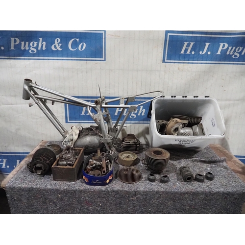 Sprite villiers trials parts to include frame, engine in bits, barrel ...