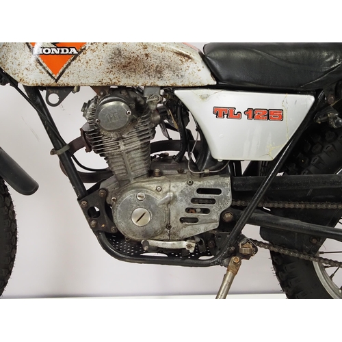 Honda TL125S motorcycle. 125cc Frame No. TL125S 1003696 Engine No ...