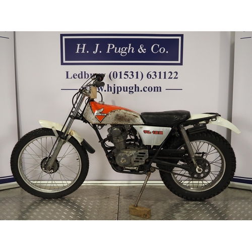 Honda TL125S motorcycle. 125cc Frame No. TL125S 1003696 Engine No ...