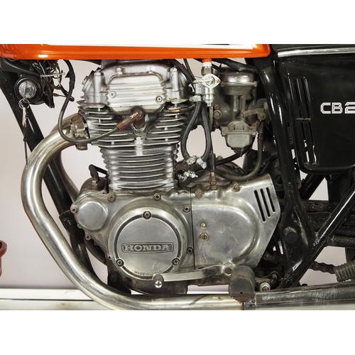 Honda CB250 motorcycle. 1975. 249cc. Engine turns over with compression ...