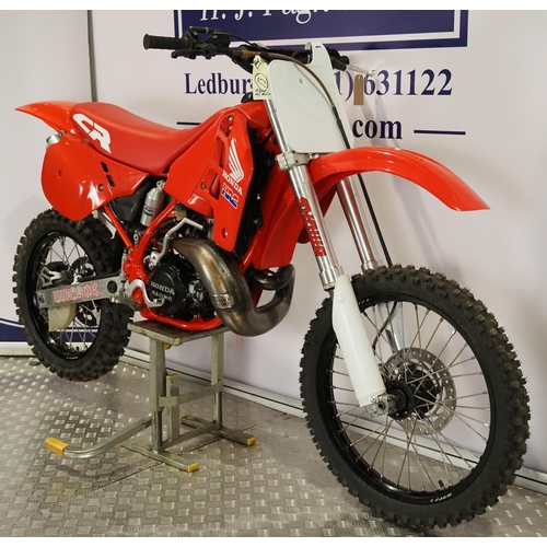 Honda CR250 motocross bike. 1989. Frame No. JH2ME0305KM104588 Engine No ...