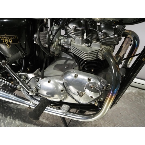 Triumph Bonneville T140V motorcycle. 1978. 744cc Frame No. DP82477 ...