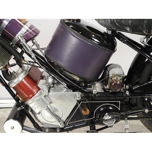 Scott Super Squirrel motorcycle. 1930. 500cc Frame No. Engine No. Z9049 ...