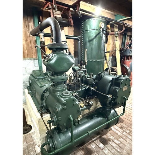 Rare Ingersoll-Rand compressor. This early Corliss valve type ...