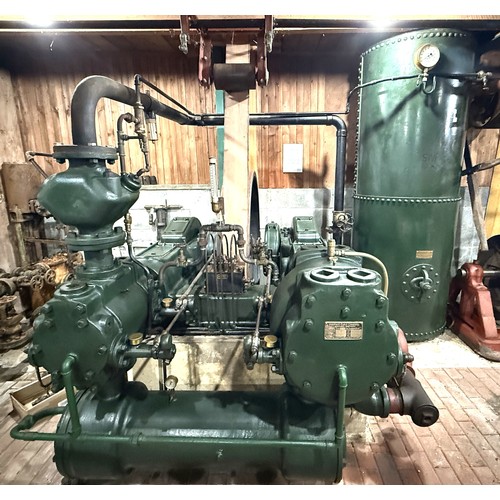 Rare Ingersoll-Rand compressor. This early Corliss valve type ...