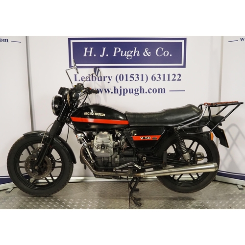 Moto Guzzi V50 II motorcycle. 1980. 493cc Engine turns over but has not ...