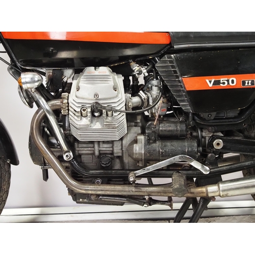 Moto Guzzi V50 II motorcycle. 1980. 493cc Engine turns over but has not ...