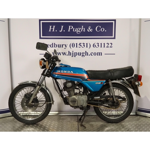 Honda CB100N motorcycle project. 1980. 99cc Engine turns over. Almost ...