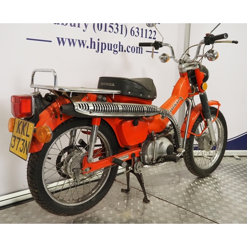 Honda CT90 motorcycle. 1975. 89cc Runs and rides but not ridden since ...