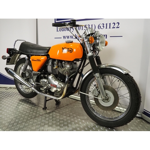 Norton Commando 750 motorcycle. 1972. 745cc Frame No. 209103 Engine No ...