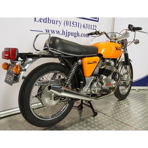 Norton Commando 750 motorcycle. 1972. 745cc Frame No. 209103 Engine No ...