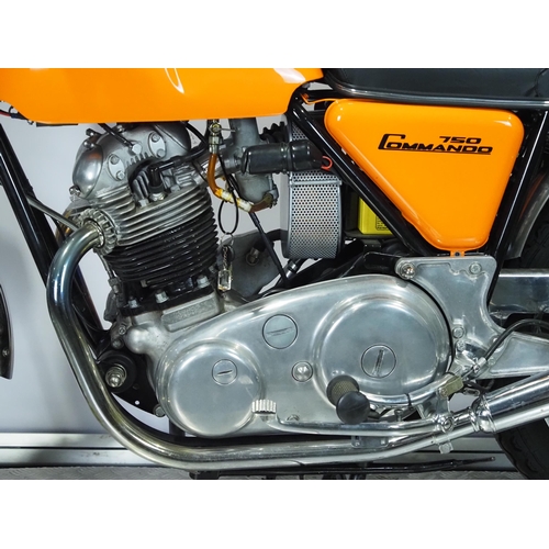 Norton Commando 750 motorcycle. 1972. 745cc Frame No. 209103 Engine No ...